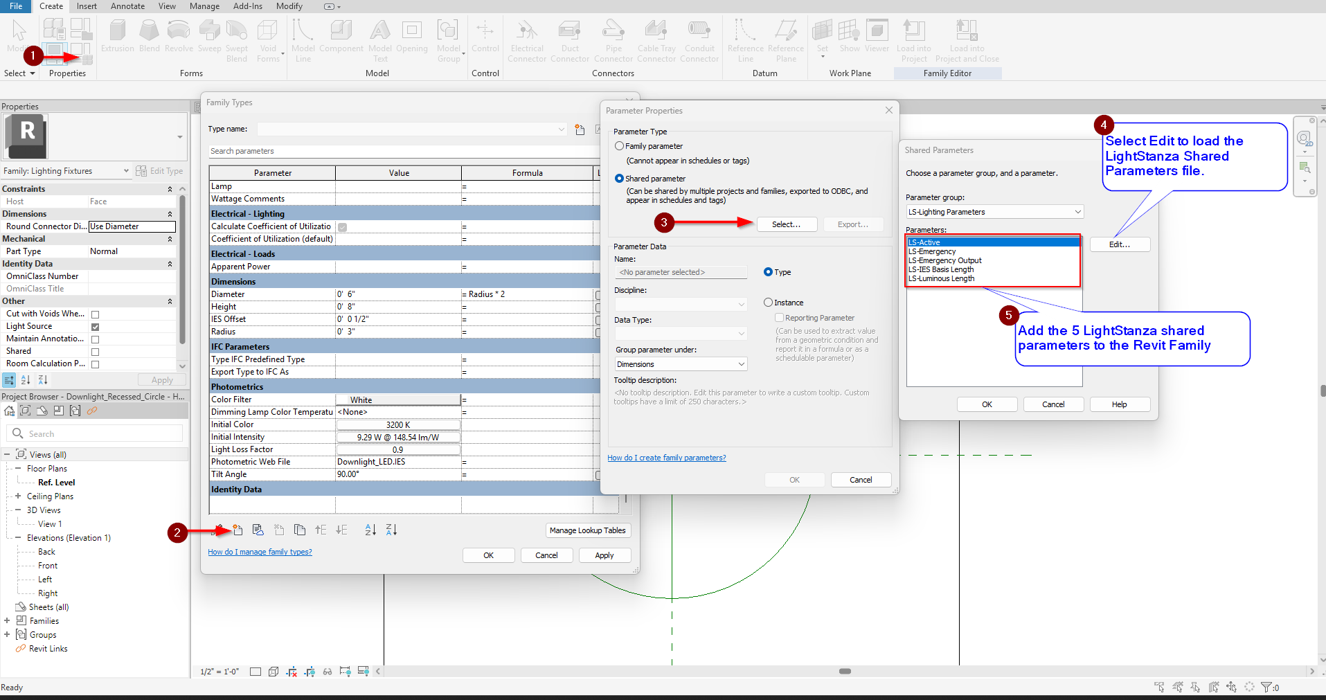 Revit Family Setup – LightStanza